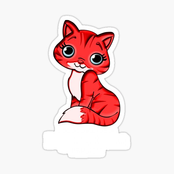 "the big red dog. No - The big red cat instead " Sticker for Sale by ...