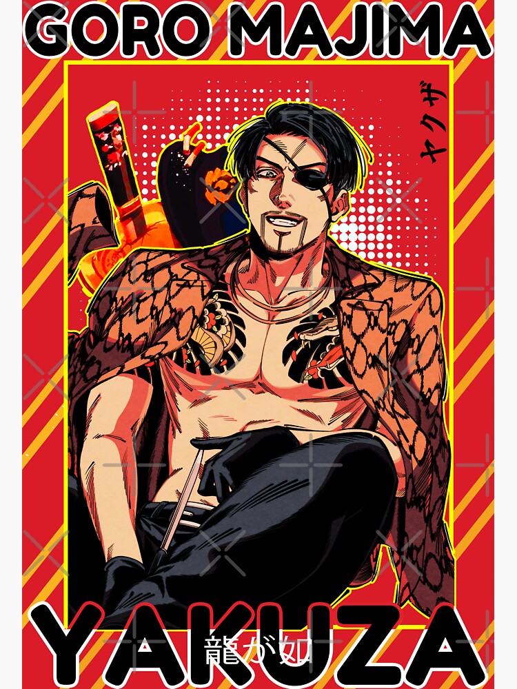 "Goro majima Yakuza" Sticker for Sale by Elmo-Man | Redbubble