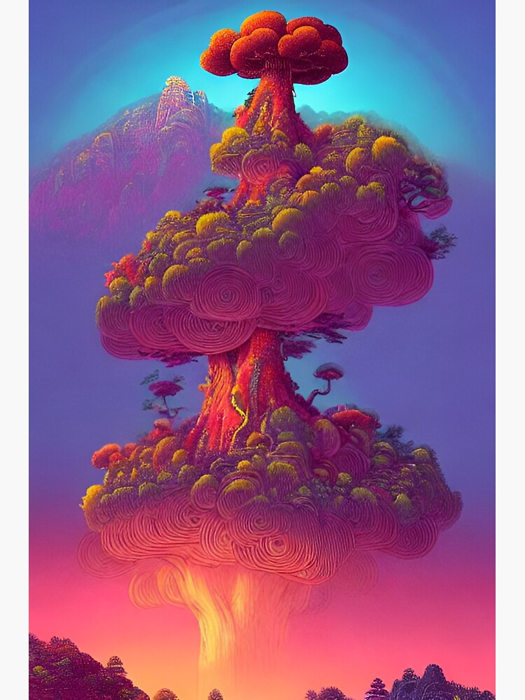 "Trippy Tree Design" Sticker for Sale by TrippyChique | Redbubble