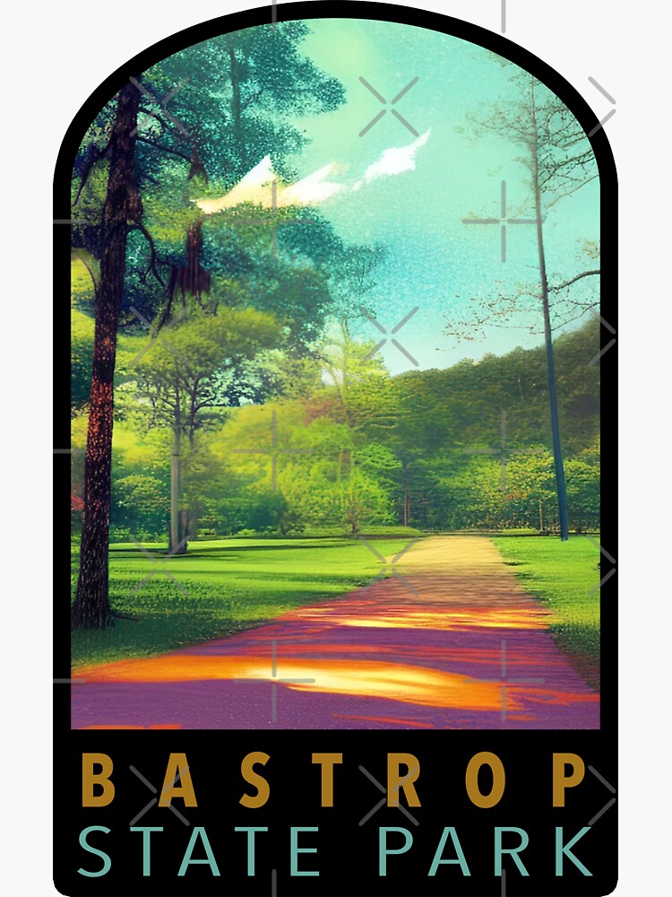 "Bastrop State Park Texas" Sticker for Sale by CattlettArt | Redbubble