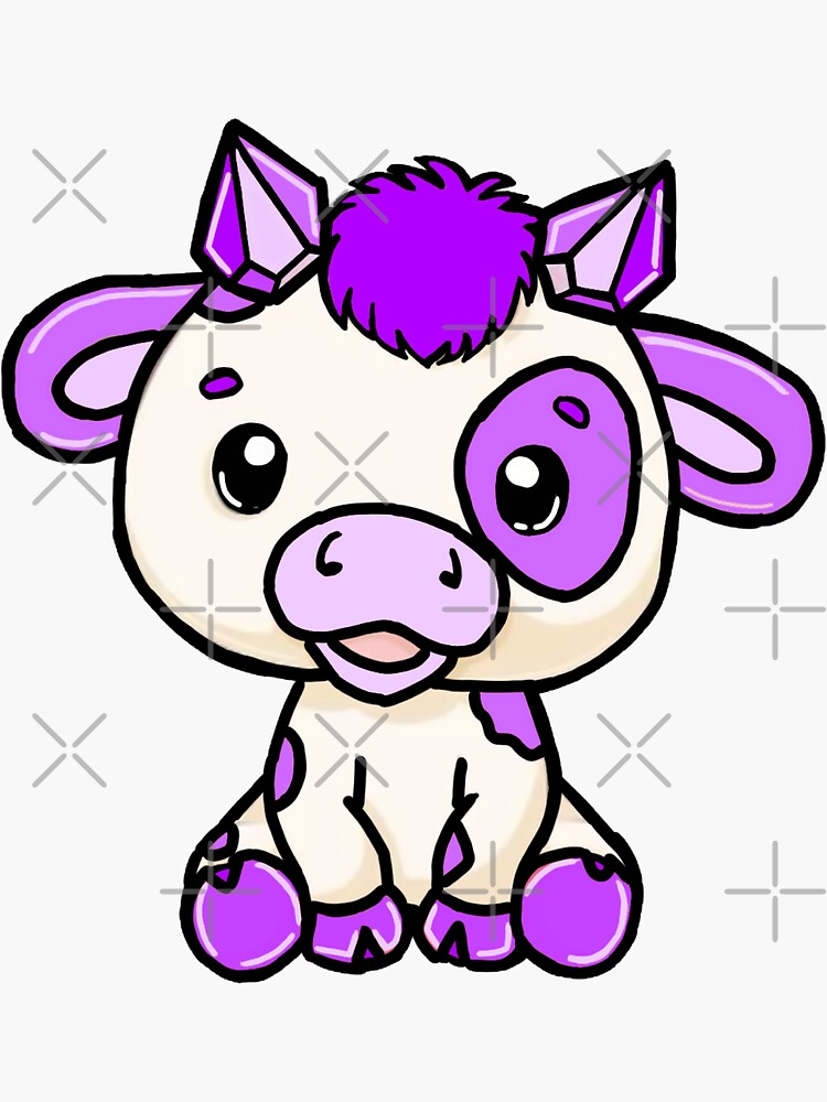 "Cooper The Grape Crystal Cow" Sticker for Sale by CrystalBeings ...