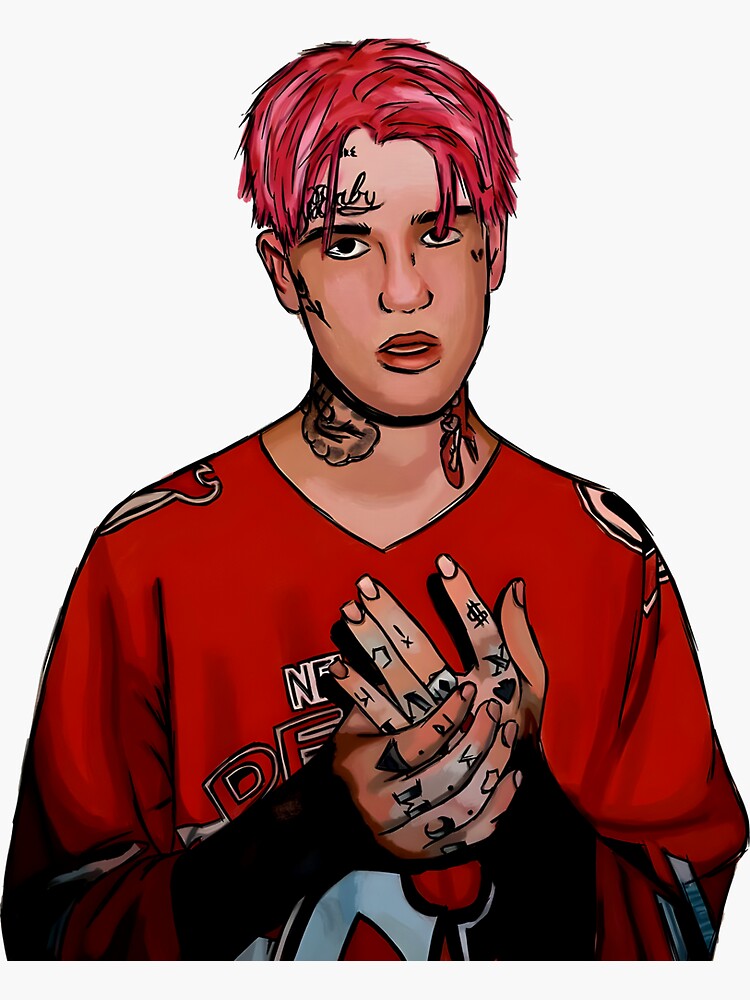 Lil Peep Pink Romantic Sticker For Sale By Fabianmerkel Redbubble