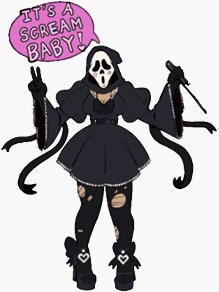 "Girl ghost face" Sticker for Sale by Ruiztyler | Redbubble
