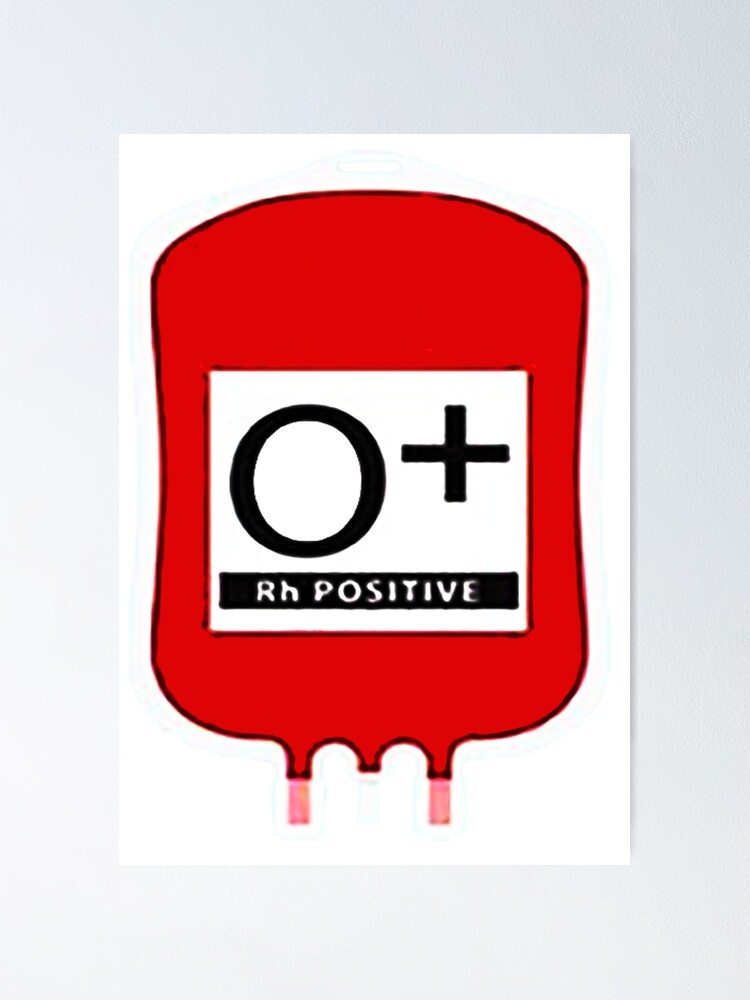 "Blody Type O+" Poster for Sale by jennstore | Redbubble
