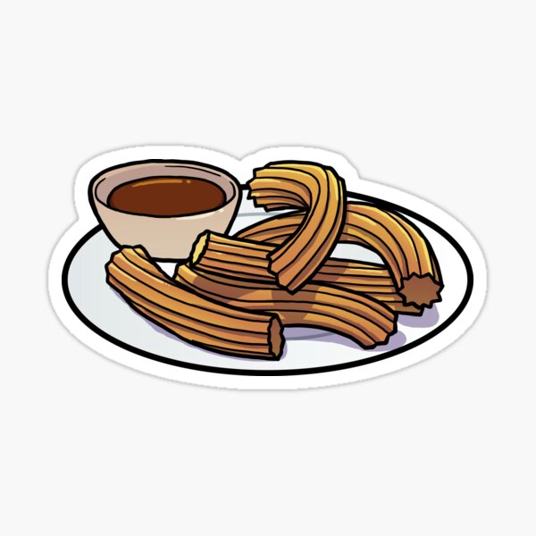 "Churros" Sticker for Sale by jonmlam | Redbubble