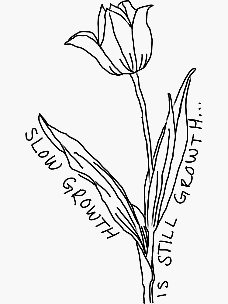 "Slow growth is still growth" Sticker for Sale by laneycashmannn ...