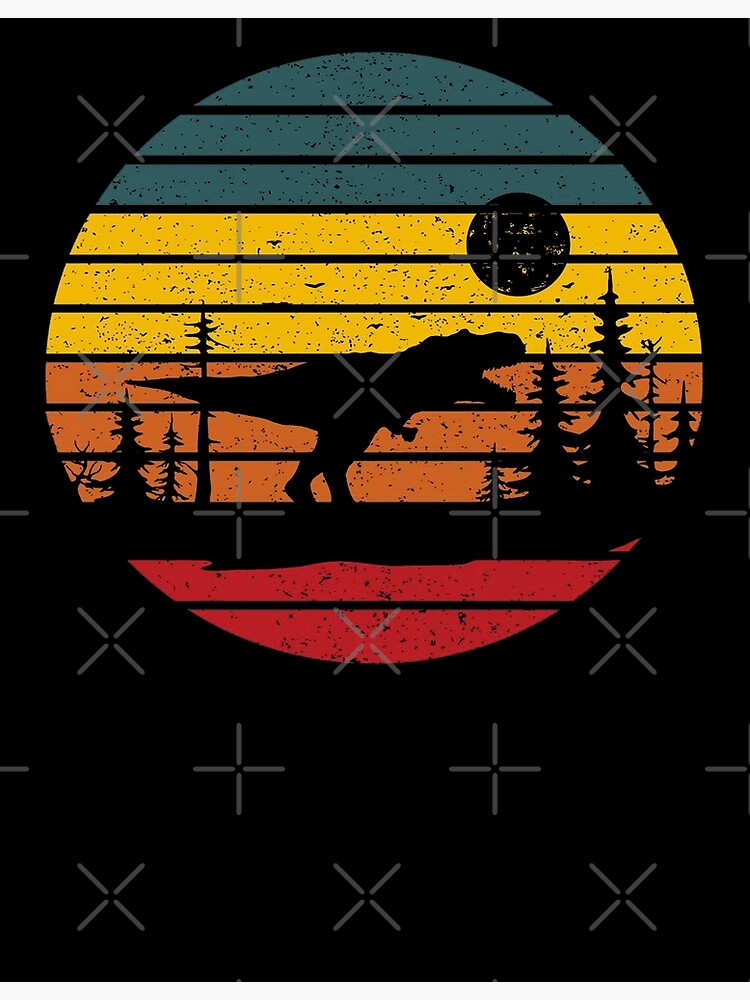 "T-Rex Vintage Dinosaur Retro Distressed Design" Poster for Sale by ...