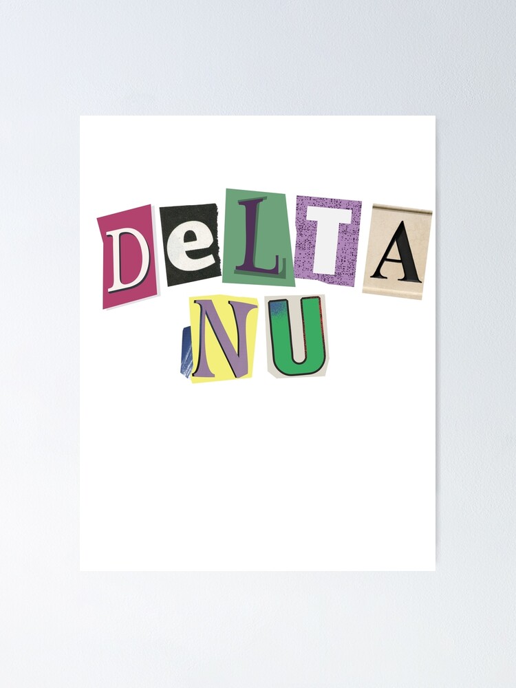 "Harding Delta Nu DNu Sticker" Poster for Sale by larajharper | Redbubble