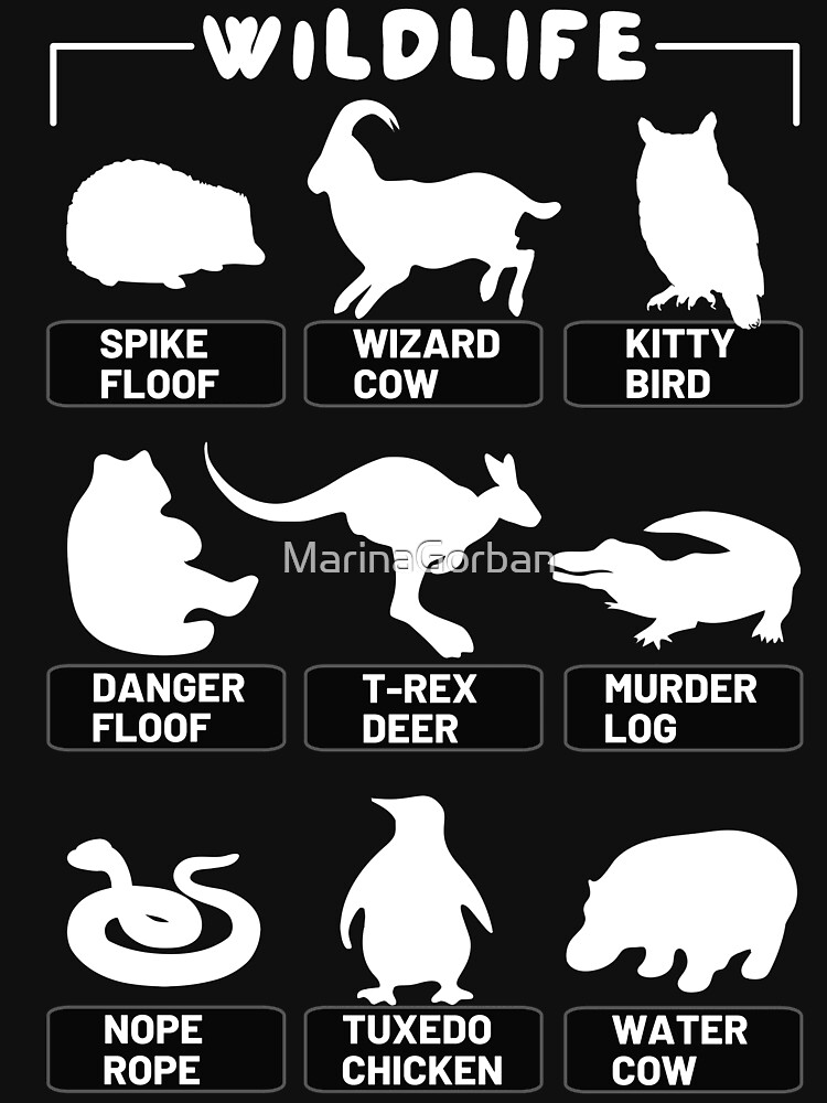 "Alternate Animal Names Photo Identification Funny Labels" T-shirt for ...