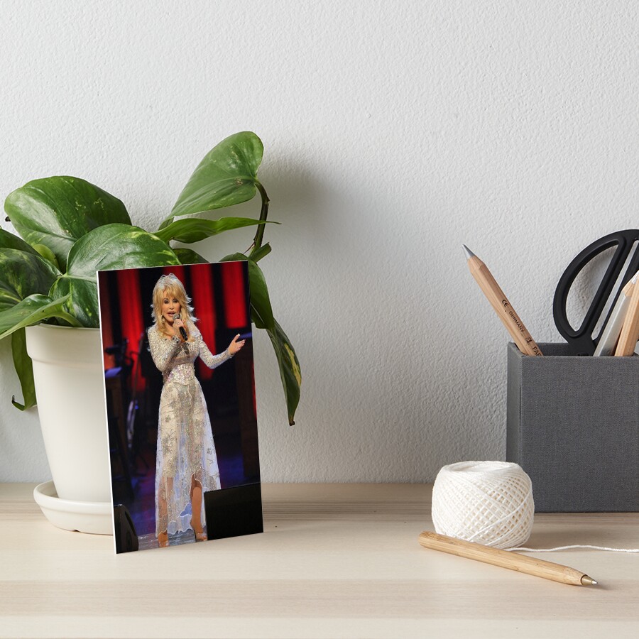 "Dolly Parton Elegant In Concert Celebrity" Art Board Print for Sale by ...