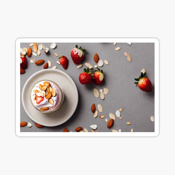 "Strawberry parfaits with yogurt and granola, food photography ...