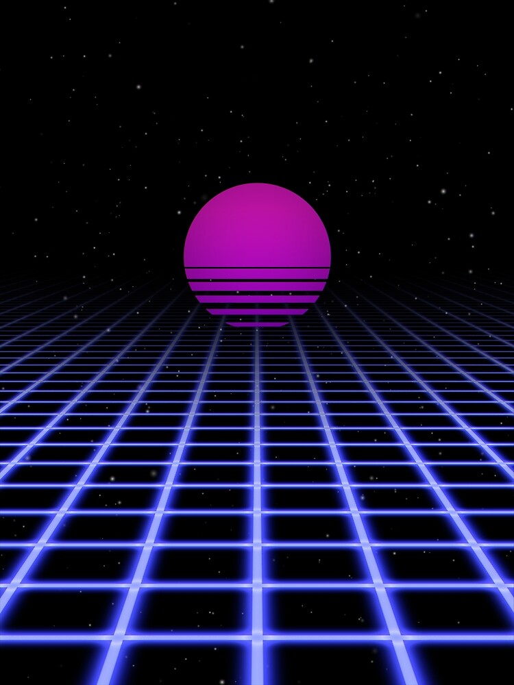 "80s Digital Horizon - Sunset Aesthetic" Art Print by coluch | Redbubble