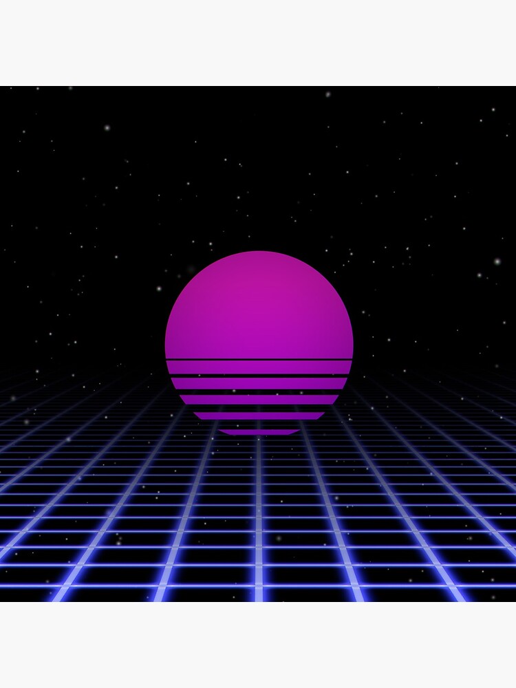 "80s Digital Horizon - Sunset Aesthetic" Clock for Sale by coluch ...