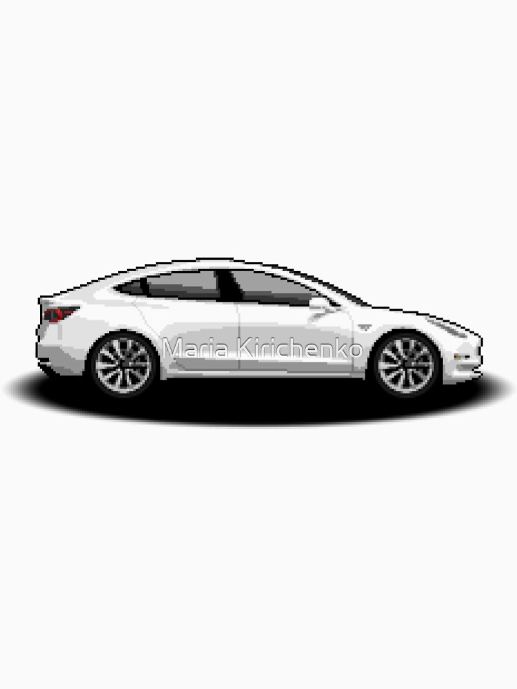 "Tesla Model 3 Pixel Car" T-shirt for Sale by Timsurbo | Redbubble ...