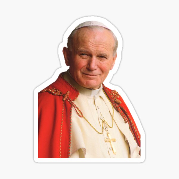 "Pope John Paul II" Sticker for Sale by seemsugly | Redbubble