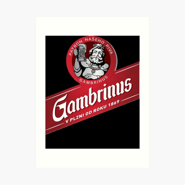 "Gambrinus Wood Original Beer logo Dibujos logo " Art Print for Sale by ...