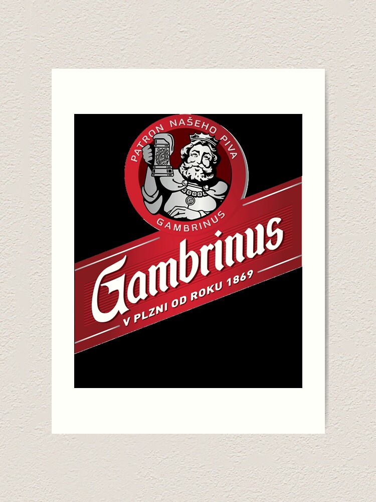 "Gambrinus Wood Original Beer logo Dibujos logo " Art Print for Sale by ...