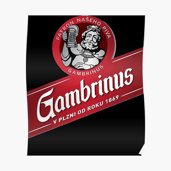 "Gambrinus Wood Original Beer-Logo Dibujos-Logo" Poster von sandrbin ...