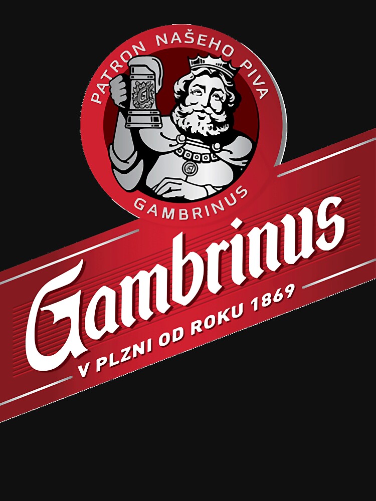 "Gambrinus Wood Original Beer logo Dibujos logo " T-shirt for Sale by ...