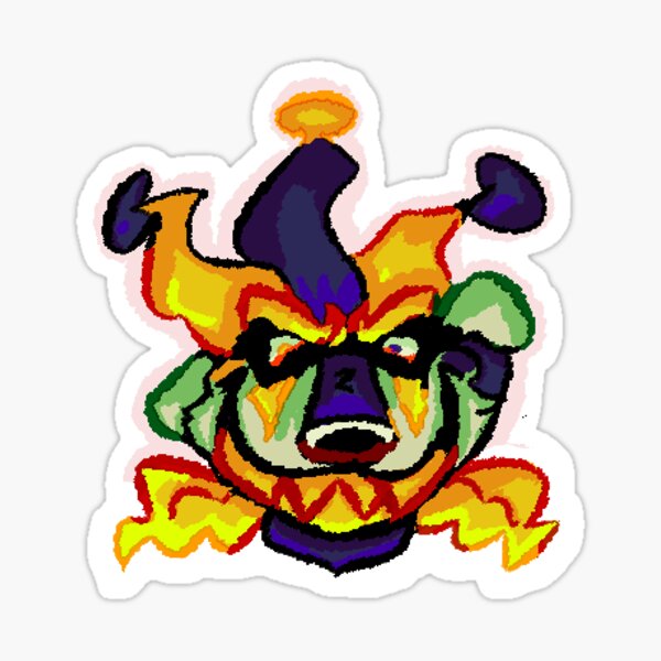 "SILLY EVIL CLOWN" Sticker for Sale by gyrosphere | Redbubble