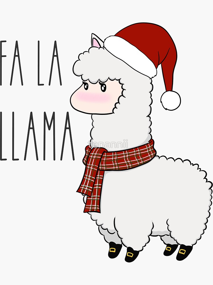 "Cute fa la llama " Sticker for Sale by tenannii | Redbubble
