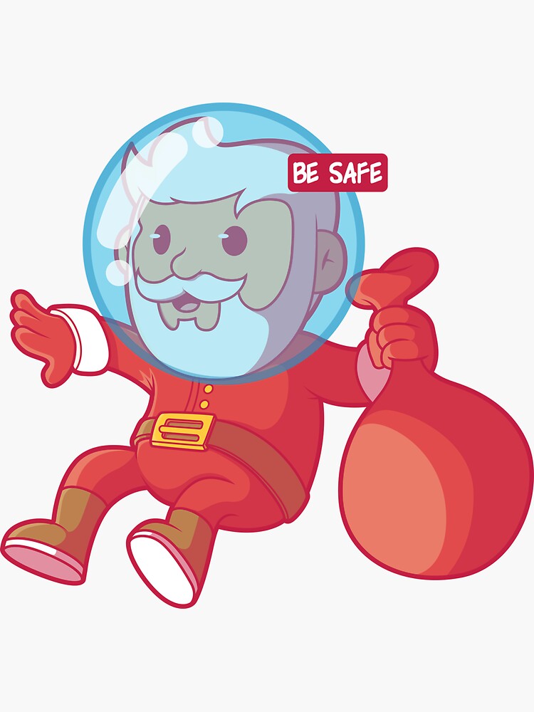 Pegatina «Astronauta de Santa Claus de dibujos animados» de Meta-Bump ...