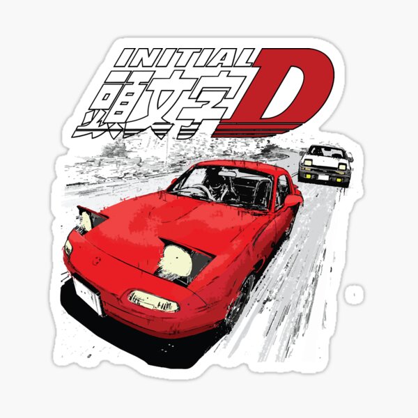 Pegatina «Initial D - Mountain Drift Racing Tandem Takumi Fujiwara AE86 ...