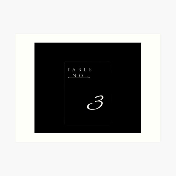"Classic Black Table Numbers, Wedding and Event Table Cards Printable ...