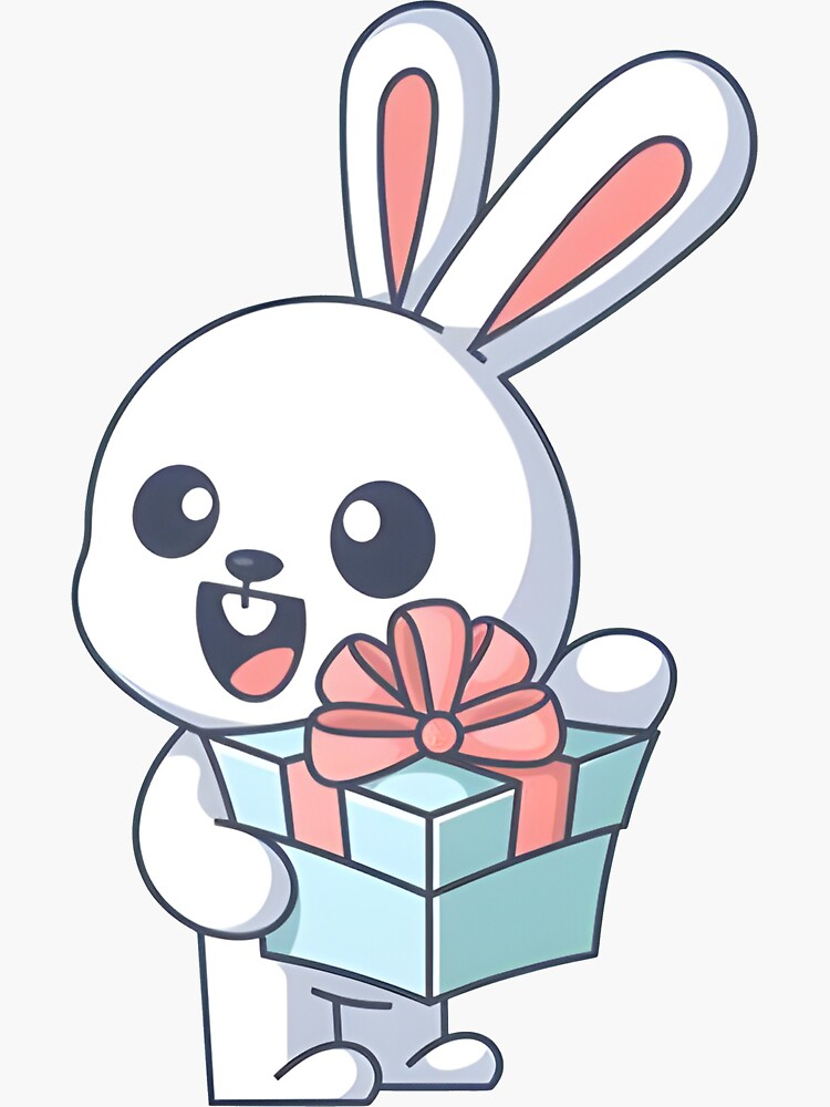 "happy bunny" Sticker for Sale by PierredKuhn | Redbubble