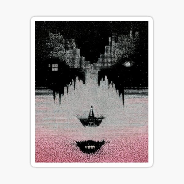 "Glowcore Vaporwave Nightcore Womancore AI Generated Art" Sticker for ...