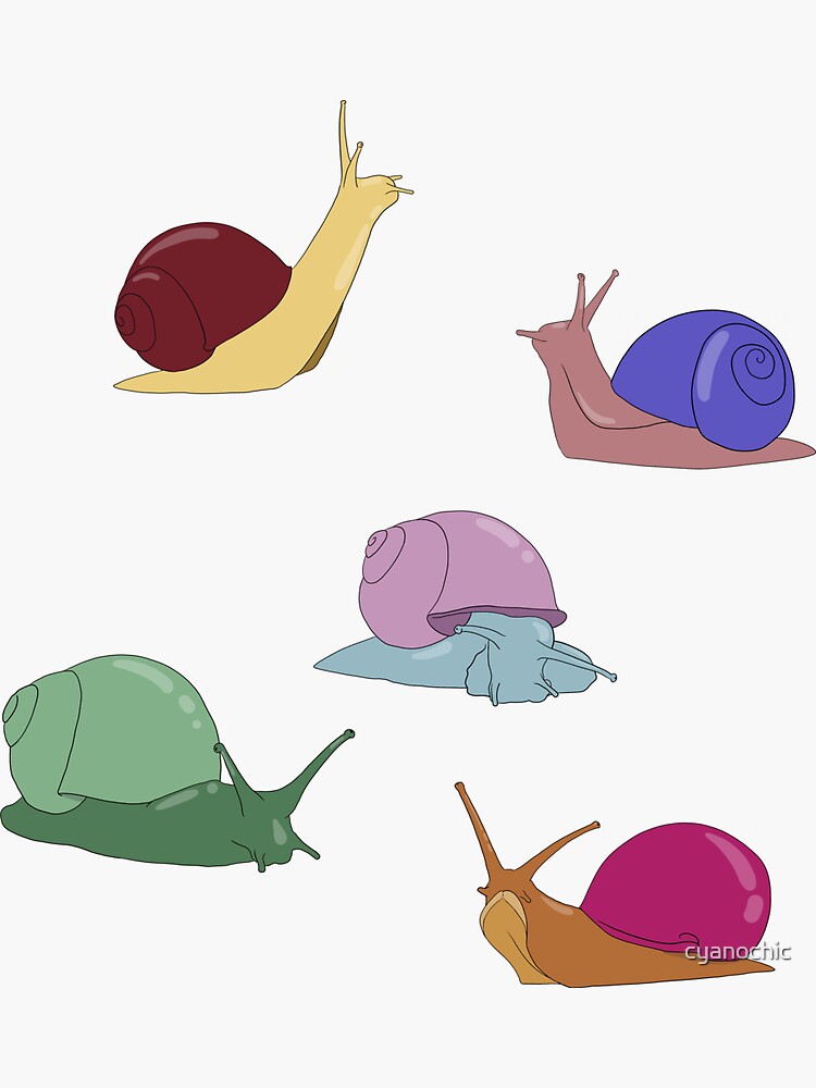 "Snail Squad Sticker Pack" Sticker for Sale by cyanochic | Redbubble