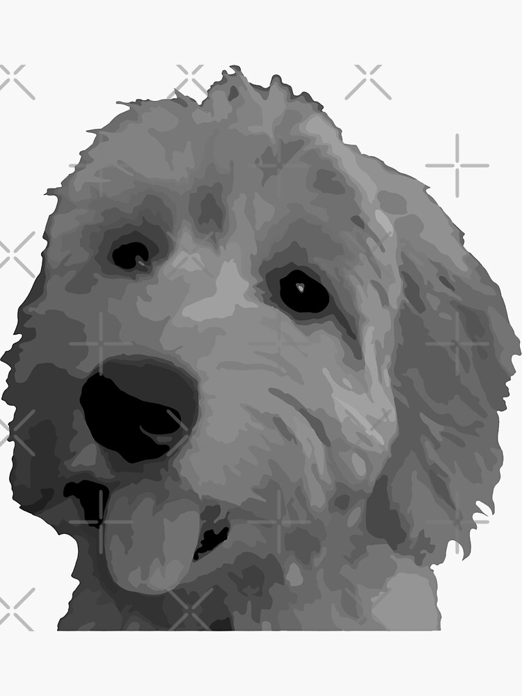 "Goldendoodle Puppy Dog - Golden Doodle Sticker" Sticker by efdesigns ...