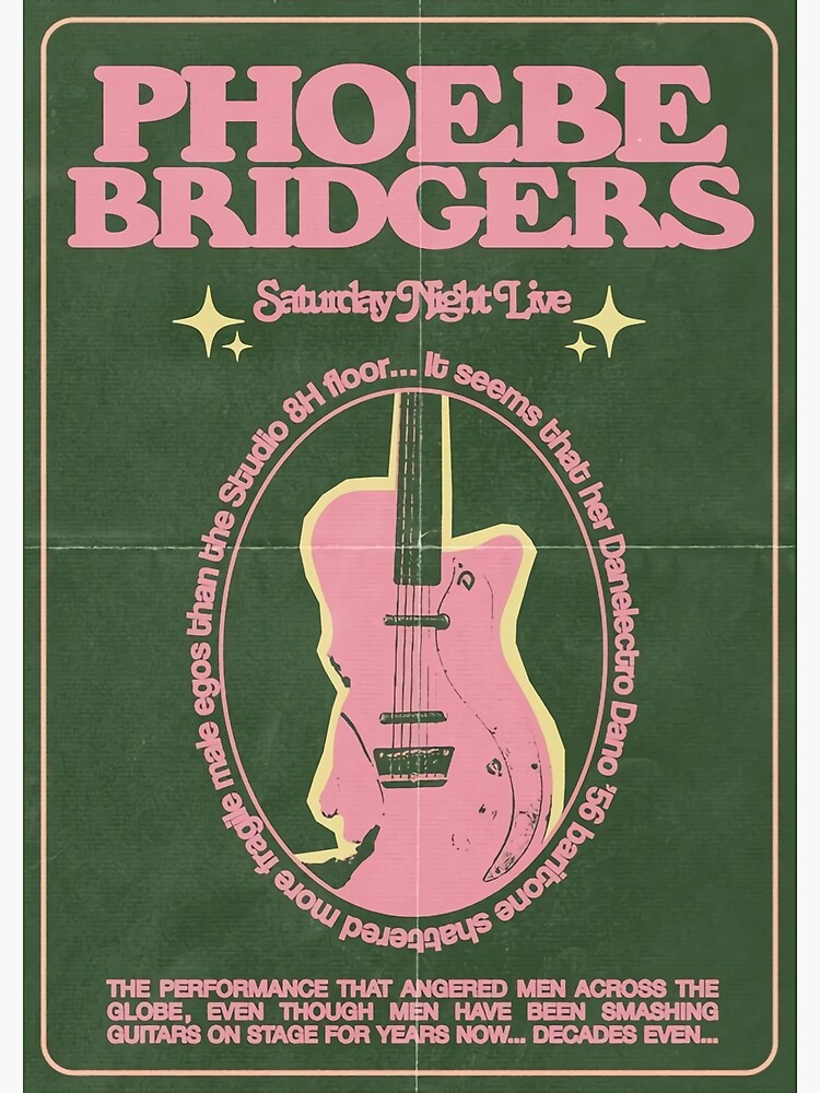 "Phoebe Bridgers Saturday Night Live Poster" Poster for Sale by samanfoxxt | Redbubble