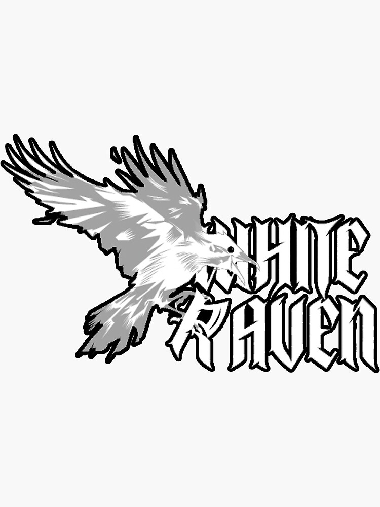"The White Raven Sticker" Sticker for Sale by supportyolo | Redbubble