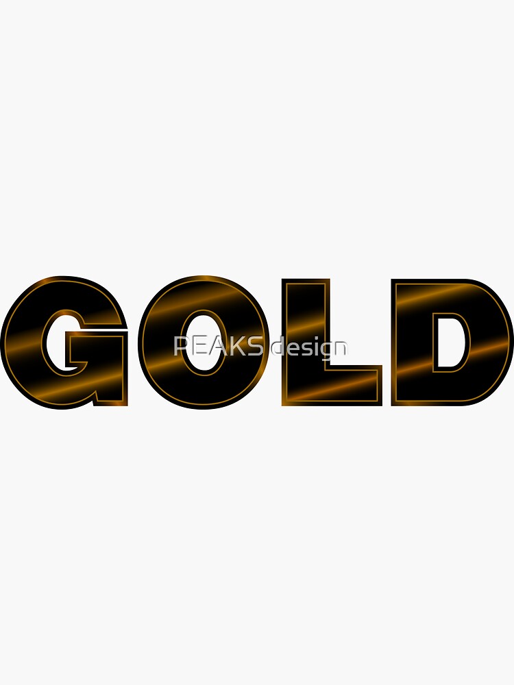 "GOLD FONT" Sticker for Sale by Wirabuanap | Redbubble