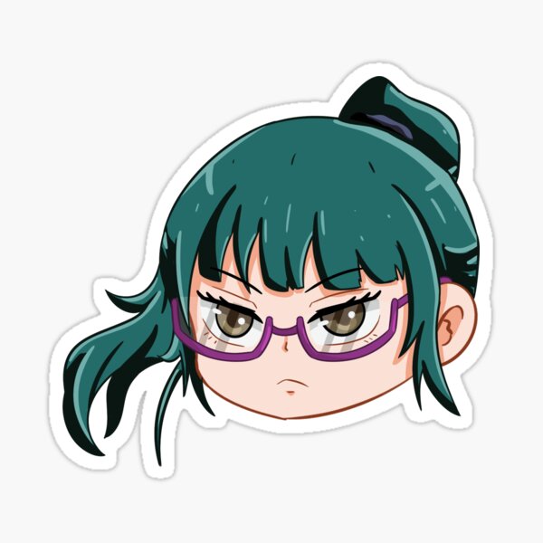 Pegatina «Maki Zenin (solo cabeza) - Jujutsu Kaisen Chibi ver» de ...