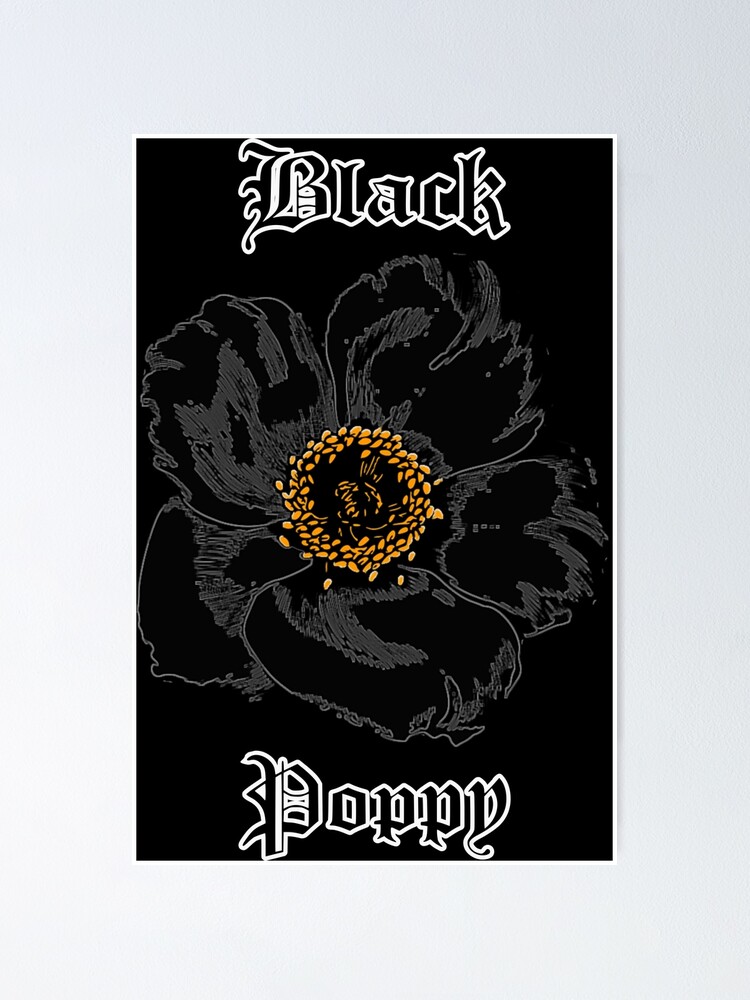 "Black Poppy – Gothic flower" Poster for Sale by IrvinGothGarden ...