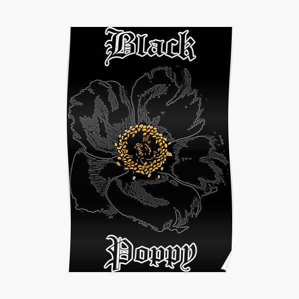 "Black Poppy – Gothic flower" Poster for Sale by IrvinGothGarden ...