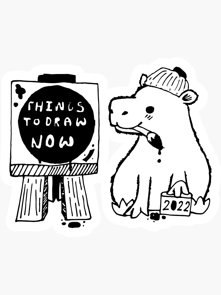 "Things to Draw Now By Arianna Bermudez Cruz" Sticker for Sale by ...