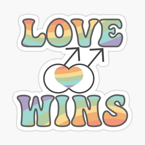 "Gay Heart Love Pride Choose Love Pride LGBTQ Rainbow" Sticker for Sale ...