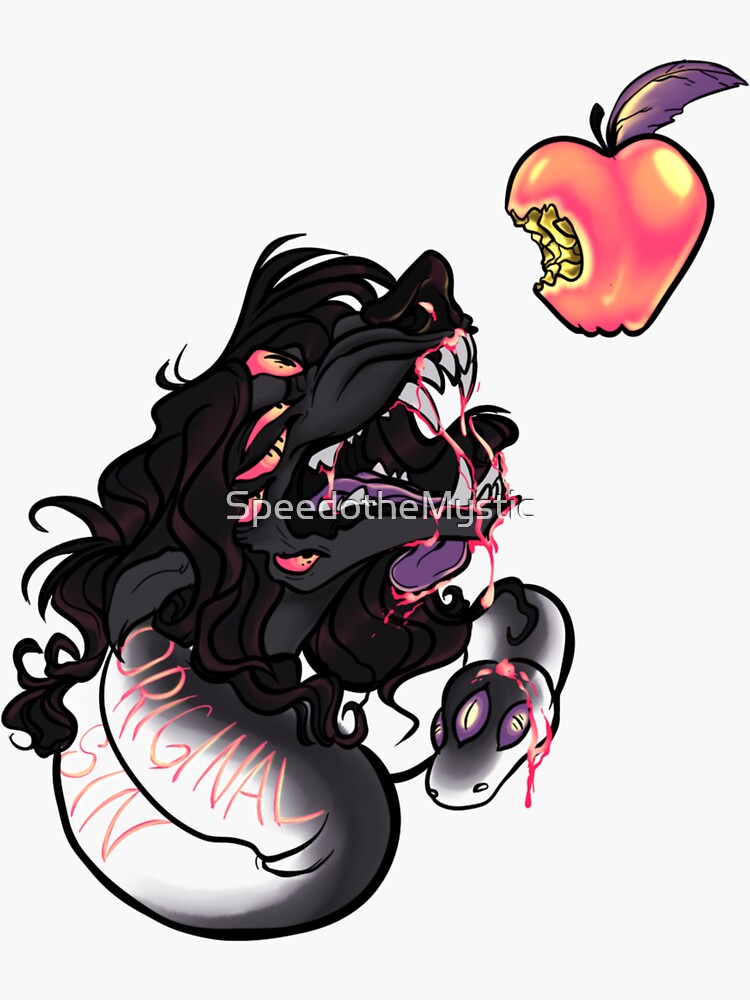 "ORIGINAL SIN" Sticker for Sale by SpeedotheMystic | Redbubble