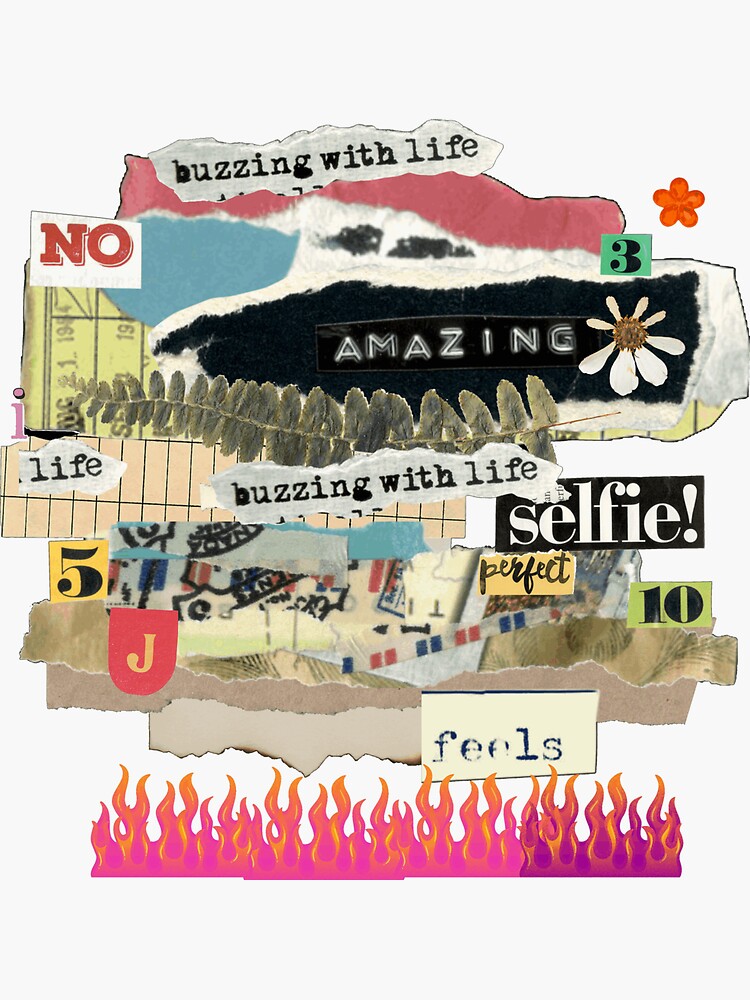 "Vintage magazine Ripped Paper" Sticker for Sale by TypeWrite | Redbubble