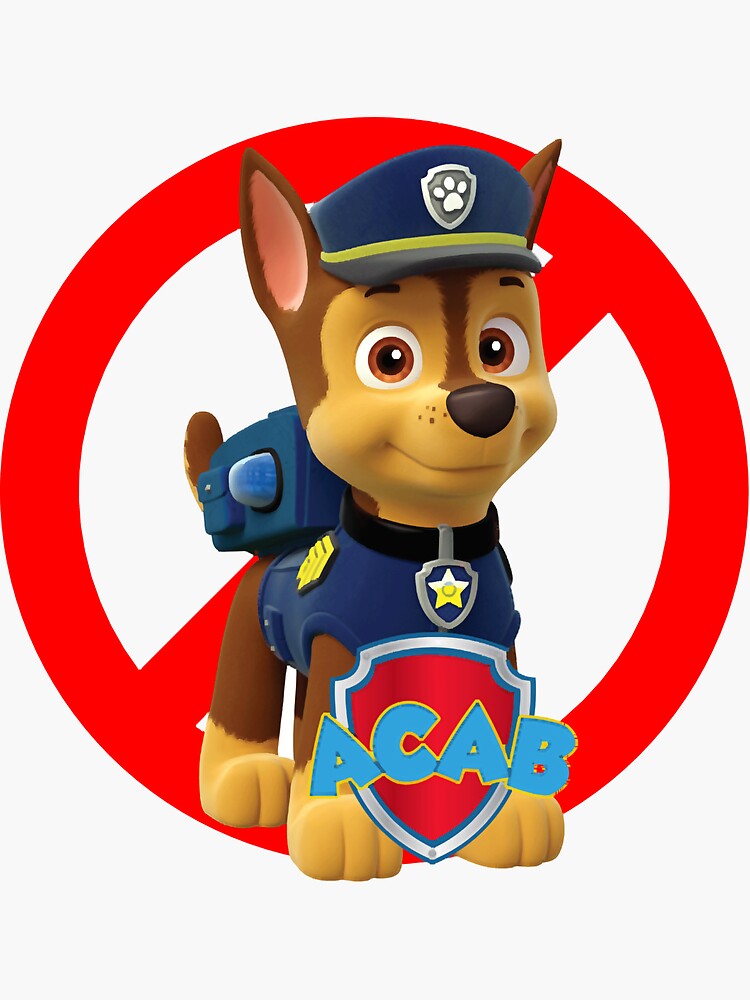 "ACAB Paw Patrol Sticker " Sticker for Sale by Cassandarris | Redbubble