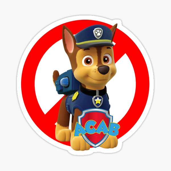 "ACAB Paw Patrol Sticker " Sticker for Sale by Cassandarris | Redbubble