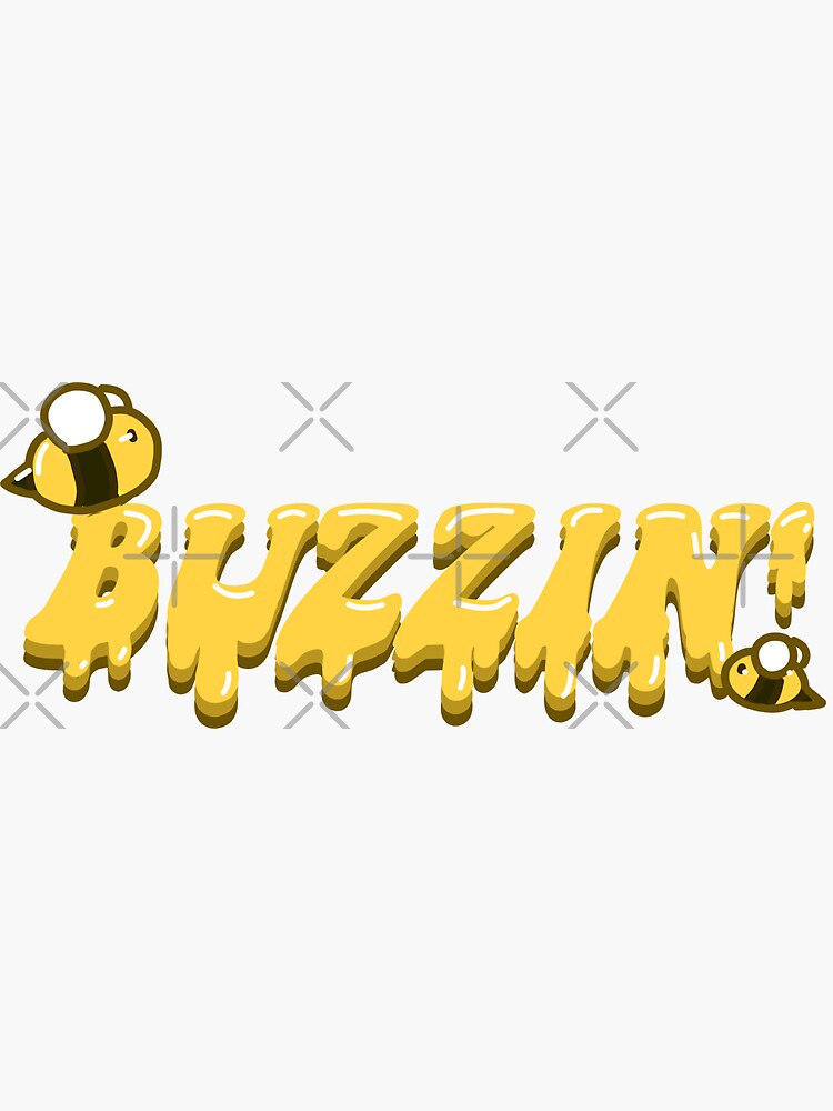 "buzzin'" Sticker for Sale by Blue-Ocean-22 | Redbubble