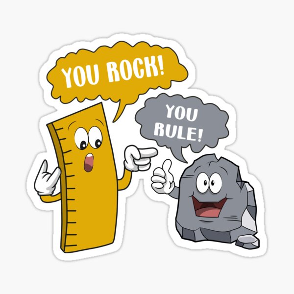 "You Rock You Rule Cute Great Rocker And Rule" Sticker for Sale by ...