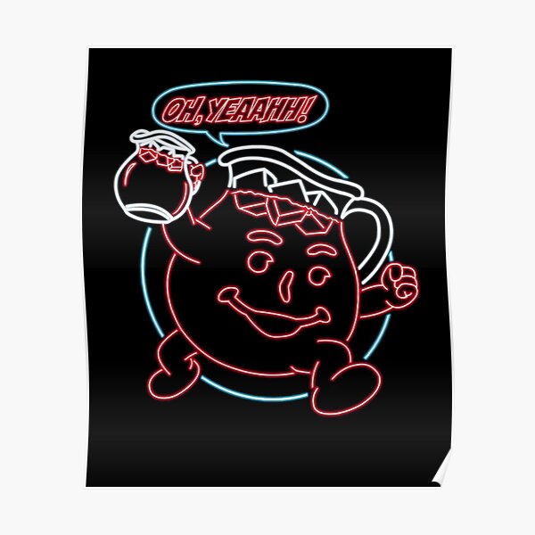 "Kool aid man neon" Poster for Sale by Roseaiu13 | Redbubble