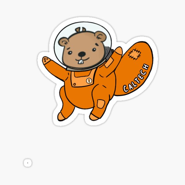 "caltech space beaver" Sticker for Sale by emu-with-a-pen | Redbubble