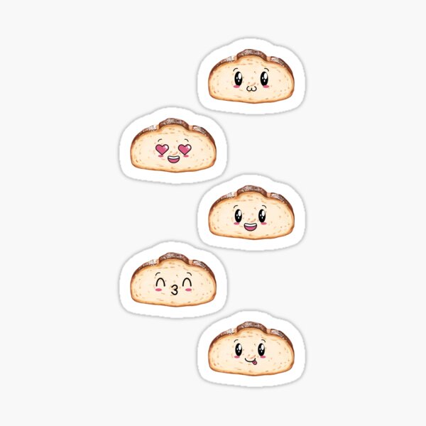 "Emoji Bread Sticker" Sticker for Sale by nam-namira | Redbubble
