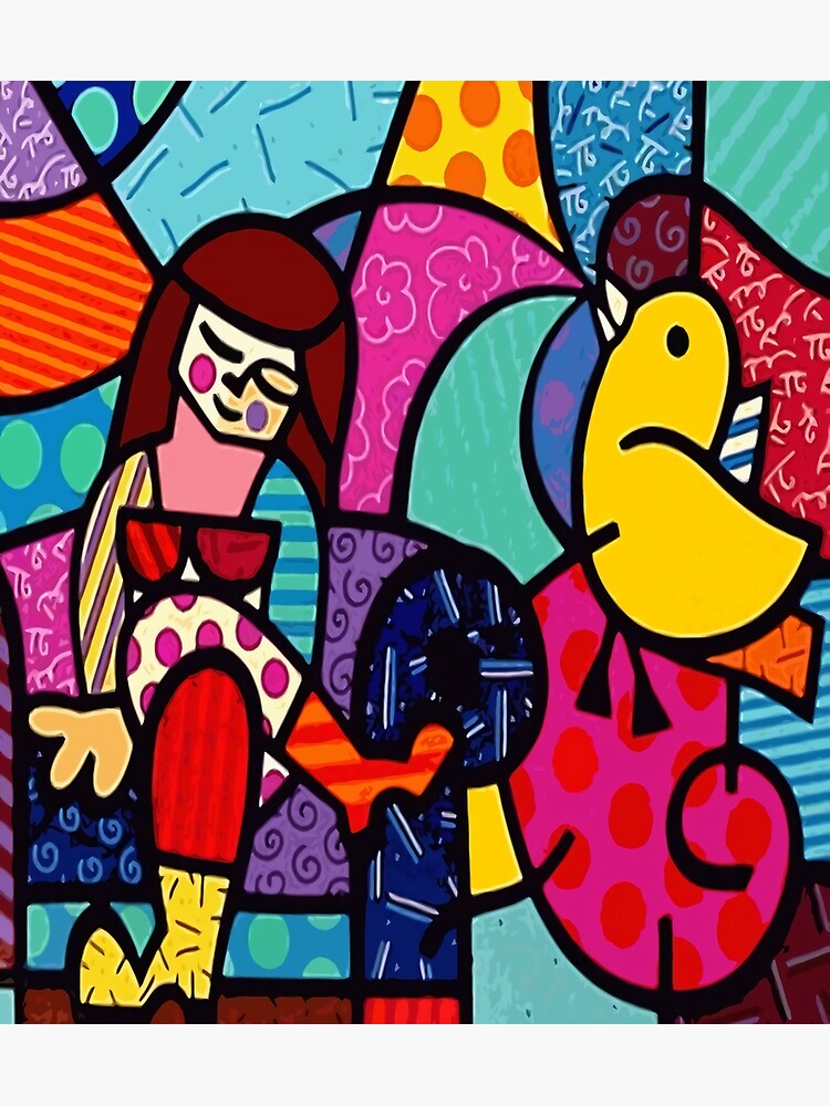 "Romero Britto Only You Can Hear" Poster for Sale by JosephScan | Redbubble